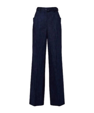 Gabriela Hearst Belted Denim Wide-leg Pants - Black