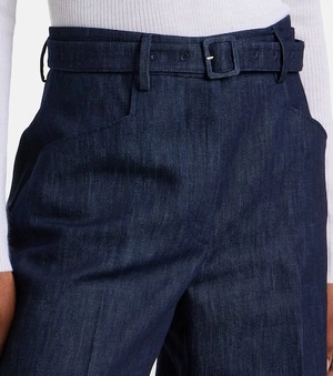 Gabriela Hearst Belted Denim Wide-leg Pants