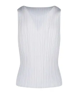 Issey Miyake Sleeveless Round Neck Top