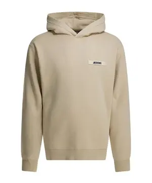 Jacquemus Long-sleeved Hooded Sweatshirt - Beige