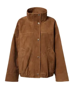 RÓHE Leather Jacket With Snap Fastening - Brown