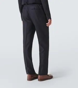 Brioni Asolo Wool Twill Straight Pants