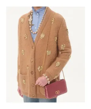 Valentino Garavani Vlogo Signature Braided Edge Tote Bag