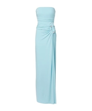 Simkhai Emma Gathered Bustier Gown - Blue