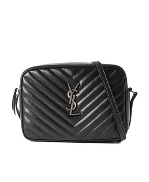 Saint Laurent Lou Camera Bag In Quilted Leather - Black