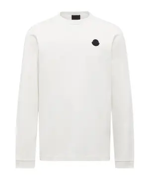 Moncler Graphic Logo Long-sleeved T-shirt - White