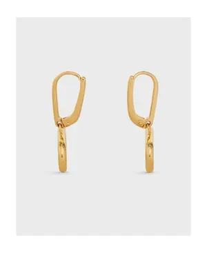 Celine Maillon Triomphe Mobile Earrings In Brass With Gold Finish