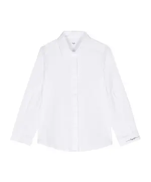 IL GUFO Logo-embroidered Poplin Shirt - White