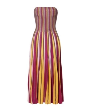 Simkhai Soleil Striped Midi Dress - Brown