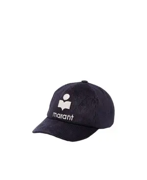 Isabel Marant Étoile Logo Embroidered Corduroy Baseball Cap - Black