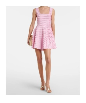 Simkhai Vanna Knitted Scalloped Minidress