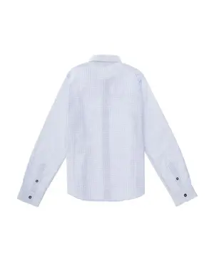 Emporio Armani Check Cotton Shirt With Classic Lapel