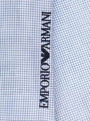 Emporio Armani Check Cotton Shirt With Classic Lapel