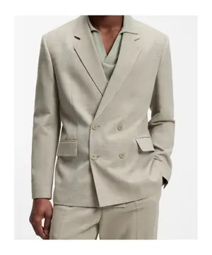 Hugo Boss Modern-fit Jacket With Herringbone Weave
