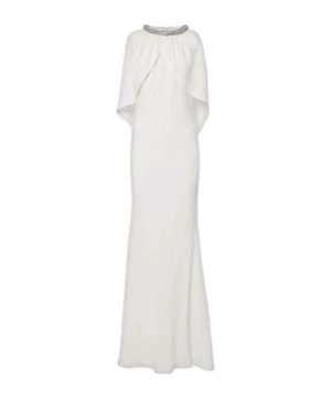 Roland Mouret Embellished Shawl Dress - White
