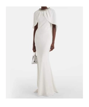Roland Mouret Embellished Shawl Dress