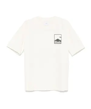 Rhude Logo Graphic T-shirt - Cream