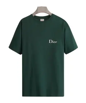 Dior Logo Embroidered Short-sleeved T-shirt - Green