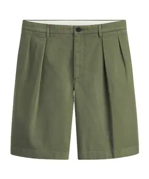 Dior Pleated Chino Bermuda Shorts - Khaki