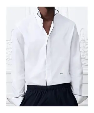 Dior Shirt With Piping And Embroidery