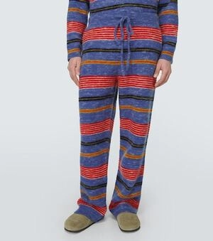 THE ELDER STATESMAN Jasper Striped Cashmere Blend Pants