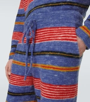THE ELDER STATESMAN Jasper Striped Cashmere Blend Pants