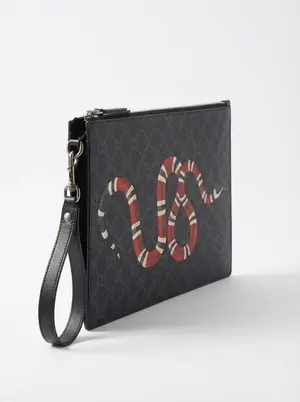 Gucci Gg Pouch With Kingsnake