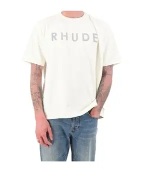 Rhude Distressed Logo T-shirt - White
