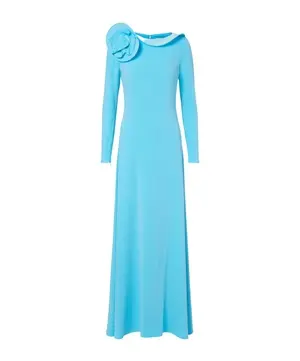 Roland Mouret Floral-appliqué Gown - Blue