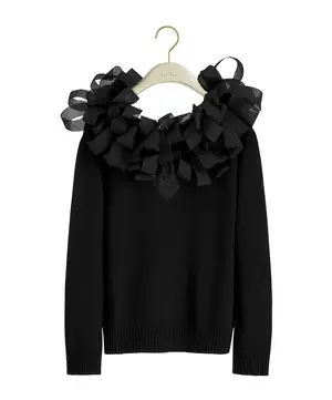 Dior Sweater With Ribbon Neckline