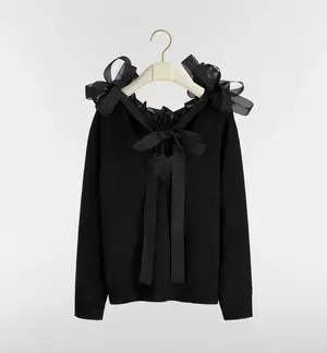 Dior Sweater With Ribbon Neckline