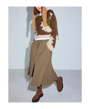 SEMICOUTURE Camouflage-print Knitted Jumper - Brown