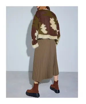 SEMICOUTURE Camouflage-print Knitted Jumper - Brown