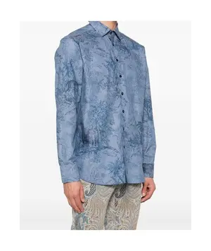 Etro Tone-on-tone Safari-print Shirt
