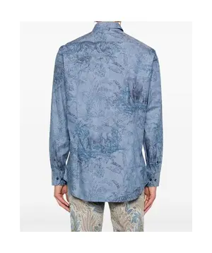 Etro Tone-on-tone Safari-print Shirt