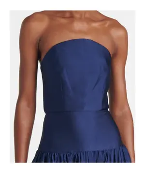 Roland Mouret Strapless Pleated Gown