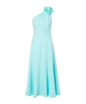 Roland Mouret One-shoulder Floral Appliqué Dress