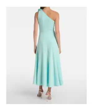 Roland Mouret One-shoulder Floral Appliqué Dress