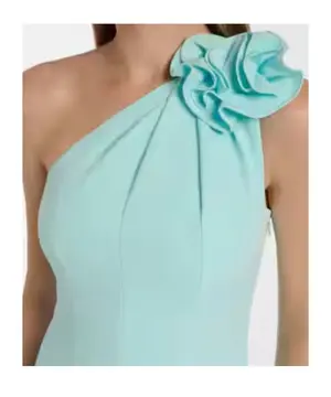 Roland Mouret One-shoulder Floral Appliqué Dress