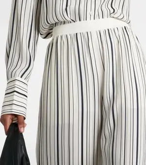 JOSEPH Hulin Striped Wide-leg Track Pants