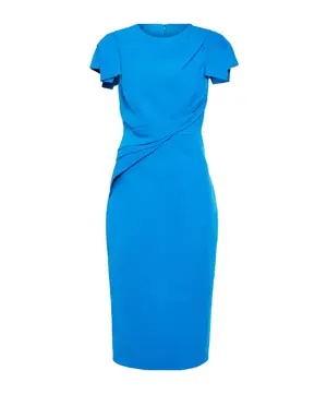 Roland Mouret Gathered Midi Dress - Blue