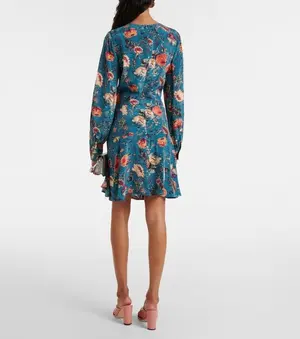 Ulla Johnson Salima Ruffled Floral Silk Minidress