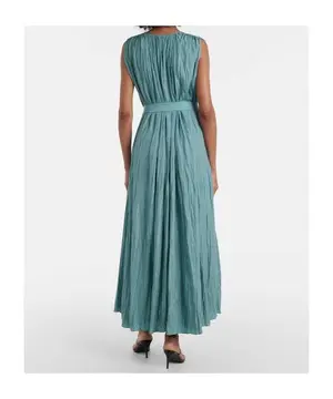 JOSEPH Pleated Belted Dress