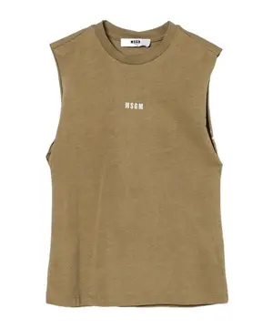 MSGM Logo Vest - Brown