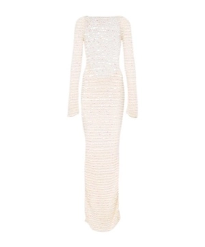 AYA MUSE Sequined Maxi Dress - White