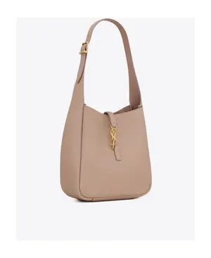 Saint Laurent Le 5 À 7 Soft Small Hobo Bag In Smooth Leather - Nude