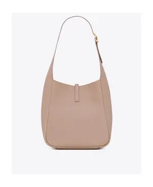 Saint Laurent Le 5 À 7 Soft Small Hobo Bag In Smooth Leather - Nude