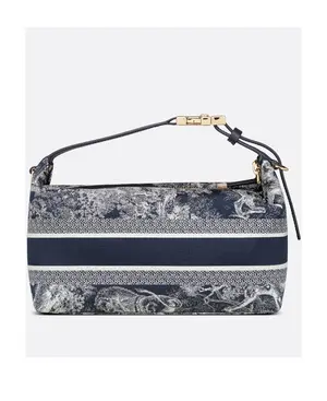 Dior Medium Travel Nomad Pouch With Reverse Toile De Jouy Pattern