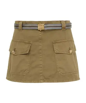 Miu Miu Contrast Stitching Skirts