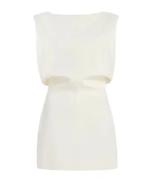 Khaite Sleeveless Zip-up Mini Dress
